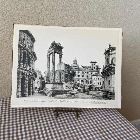 Antonio Carbonati | Art | Vintage Lithograph Reproduction Drawing Ruins ...